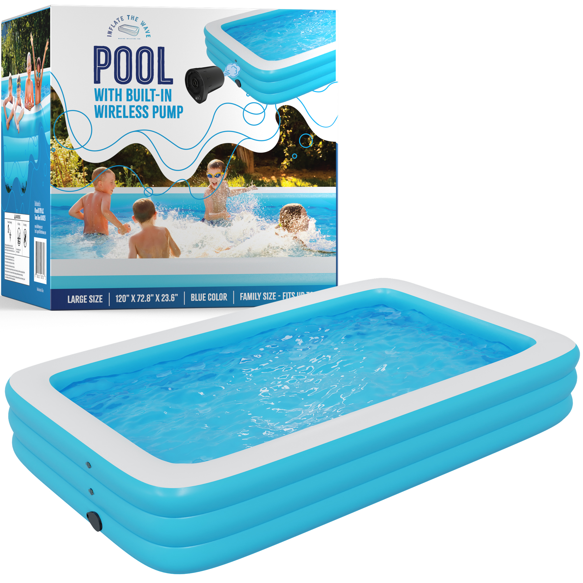 49inch/61inch/73.2inch Inflatable Swimming Pool with Air Pump Round ...