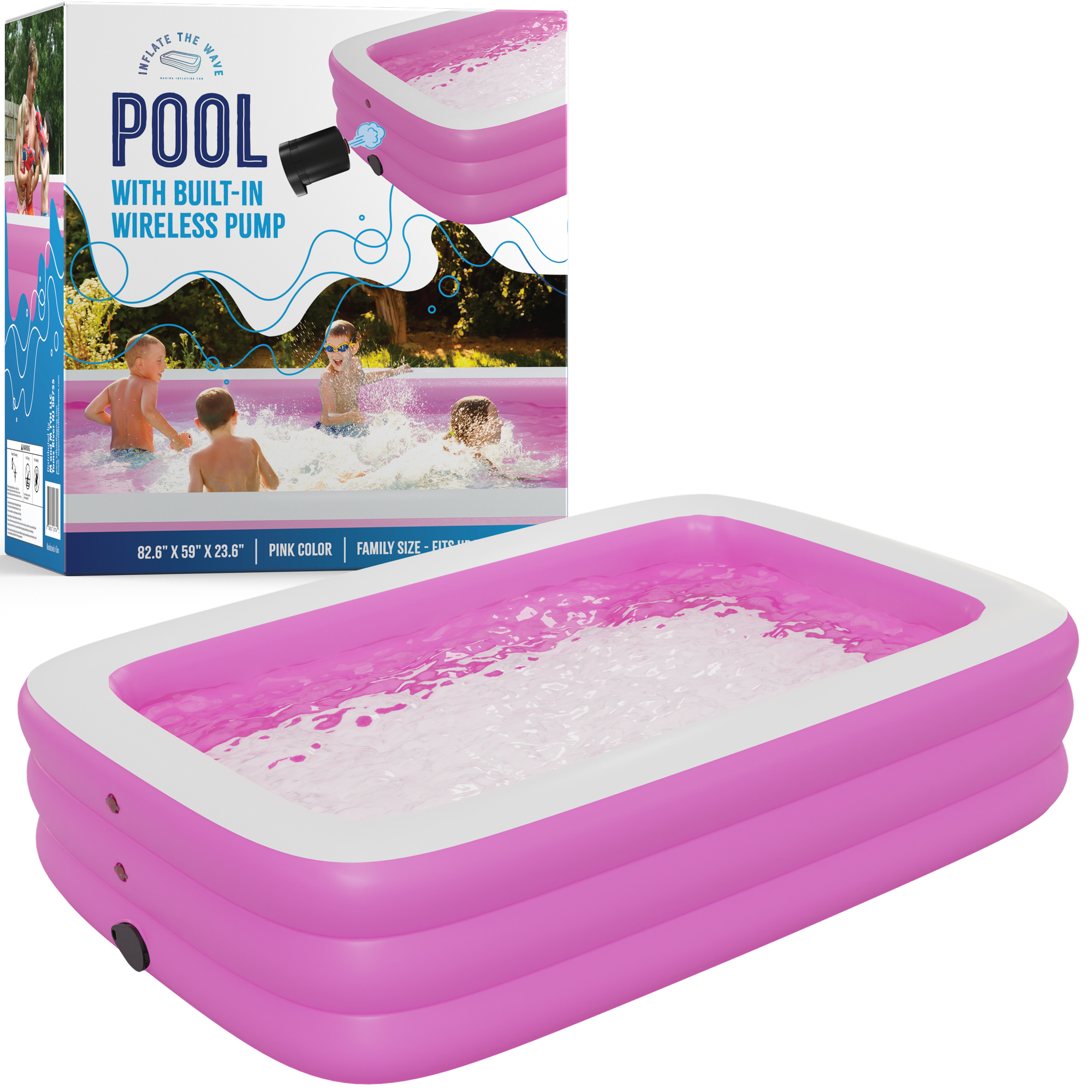 Summer Waves® 45in Plastic Wading Kiddie Pool - Pink - Walmart.com