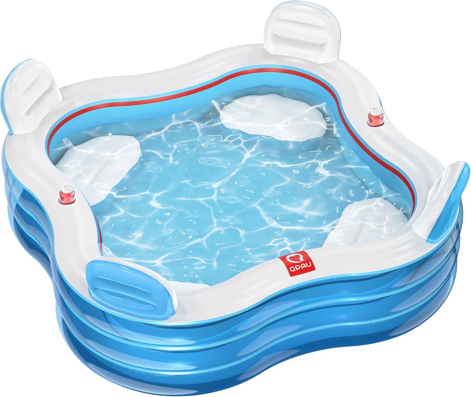 Inflatable Swimming Pool, Full-Sized Blow Up Pools with Seats and ...