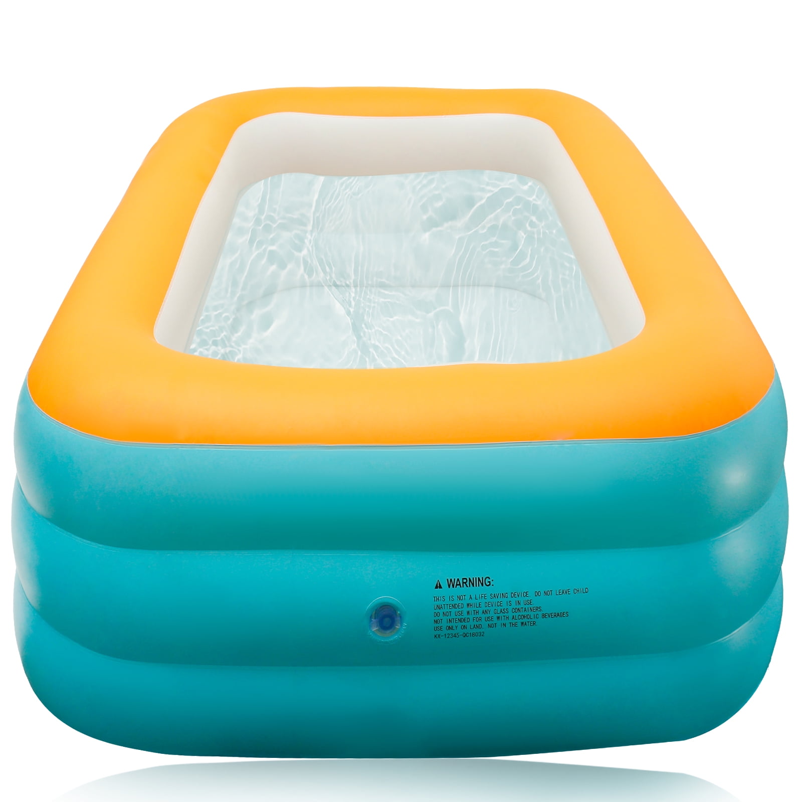 Inflatable Swimming Pool with Inflatable Soft Floor Easy to Use Blow Up ...