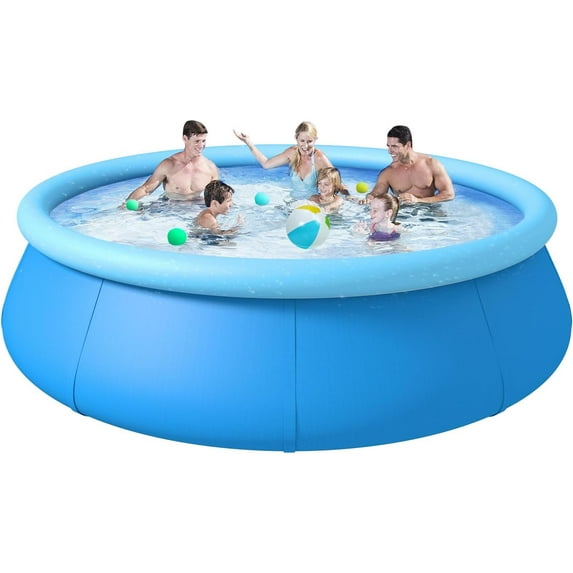 Inflatable Swimming Pool, Round Inflatable Pools Adult Above Ground ...
