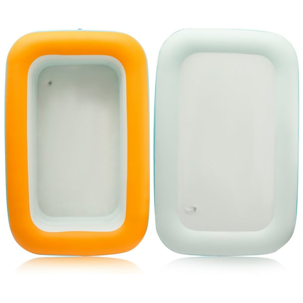 Inflatable Swimming Pool with Inflatable Soft Floor Easy to Use Blow Up ...