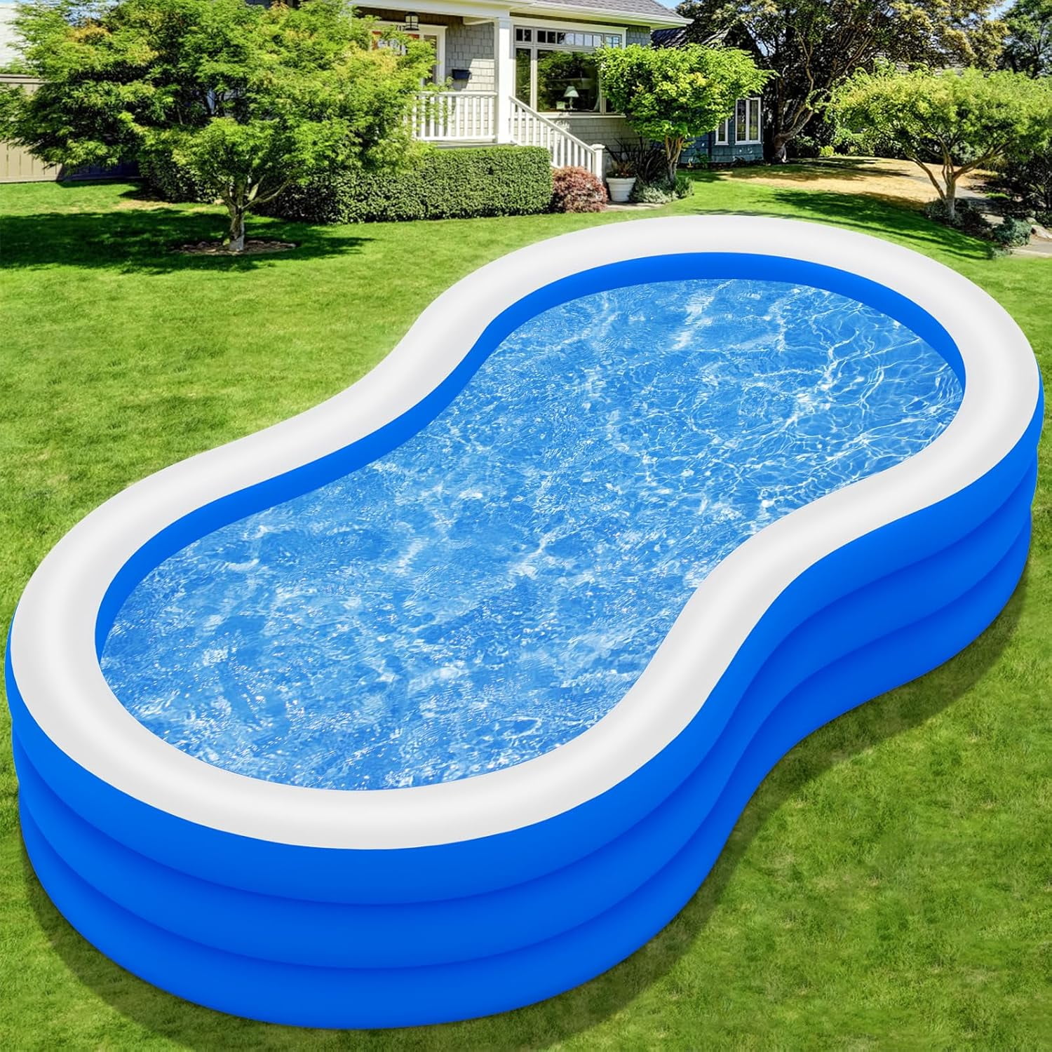 Inflatable Swimming Pool for Adults - 145" X 74" X 22" Oversized ...
