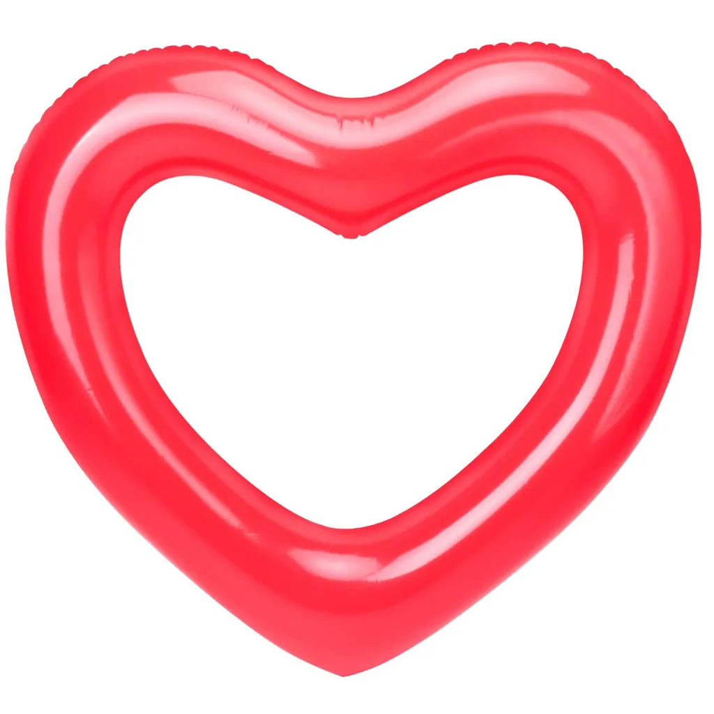 Inflatable Swimming Rings, Heart Shaped Swimming Pool Float Lounger ...