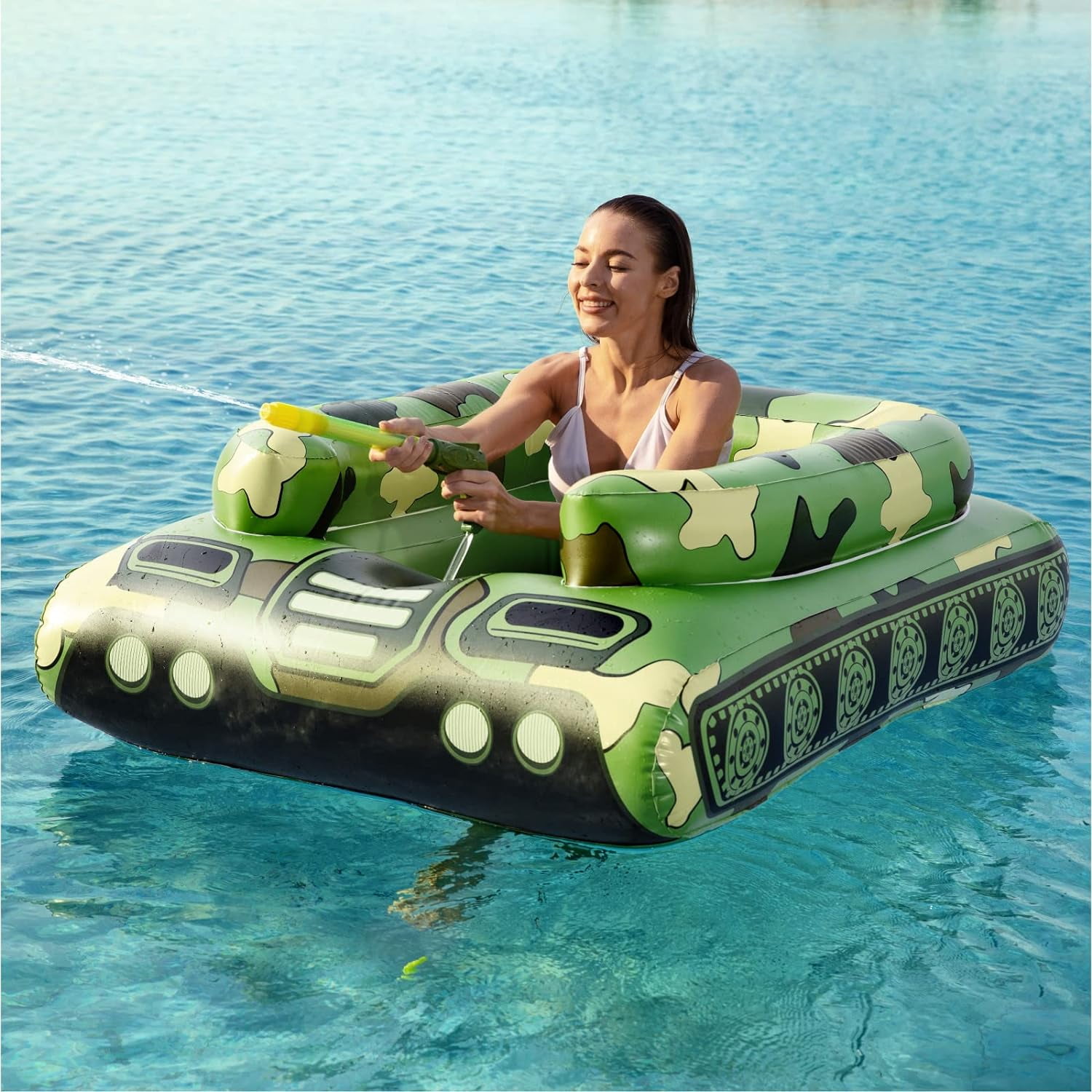 Inflatable Tank Pool Floats Adults - Kids Pool Floaties Swimming Pool ...