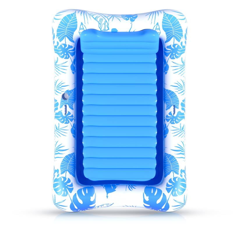 Inflatable Tanning Pool 83″ x 52″ Large Lounge Float With Cup Holder ...