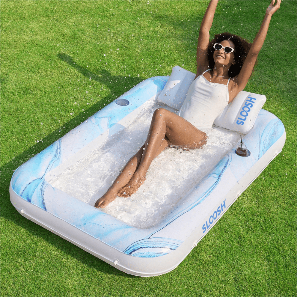 Inflatable Tanning Pool Lounger Float, 70" X 46" Large Suntan Sun Tan ...