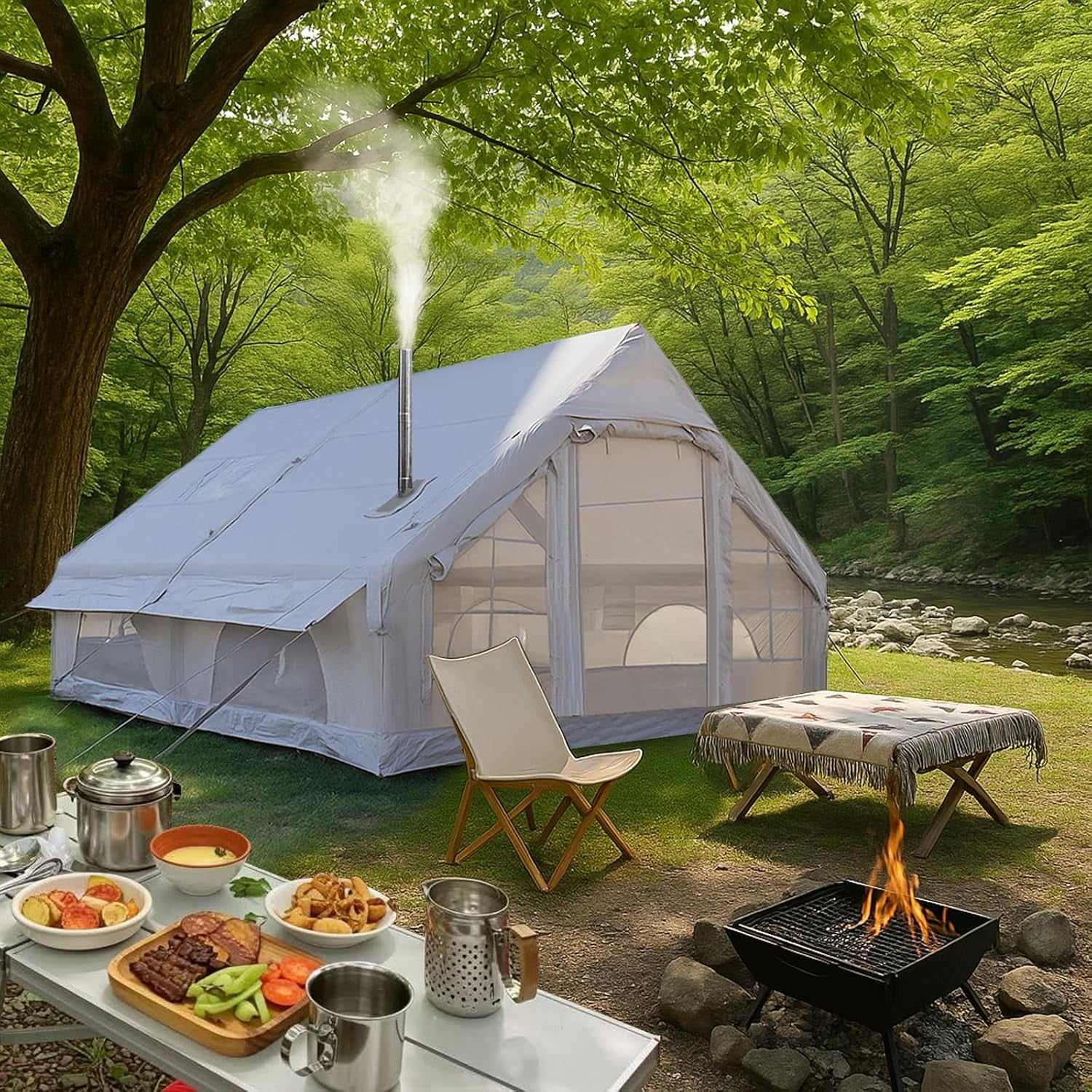 Inflatable Tents for Camping, Large Inflatable Camping Tent with Hand ...