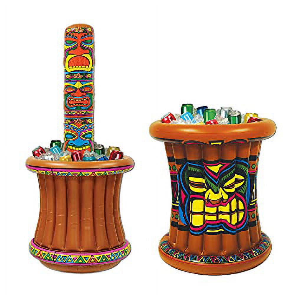Inflatable Tiki Totem Cooler 2 Piece Bundle Luau Party Decoration ...