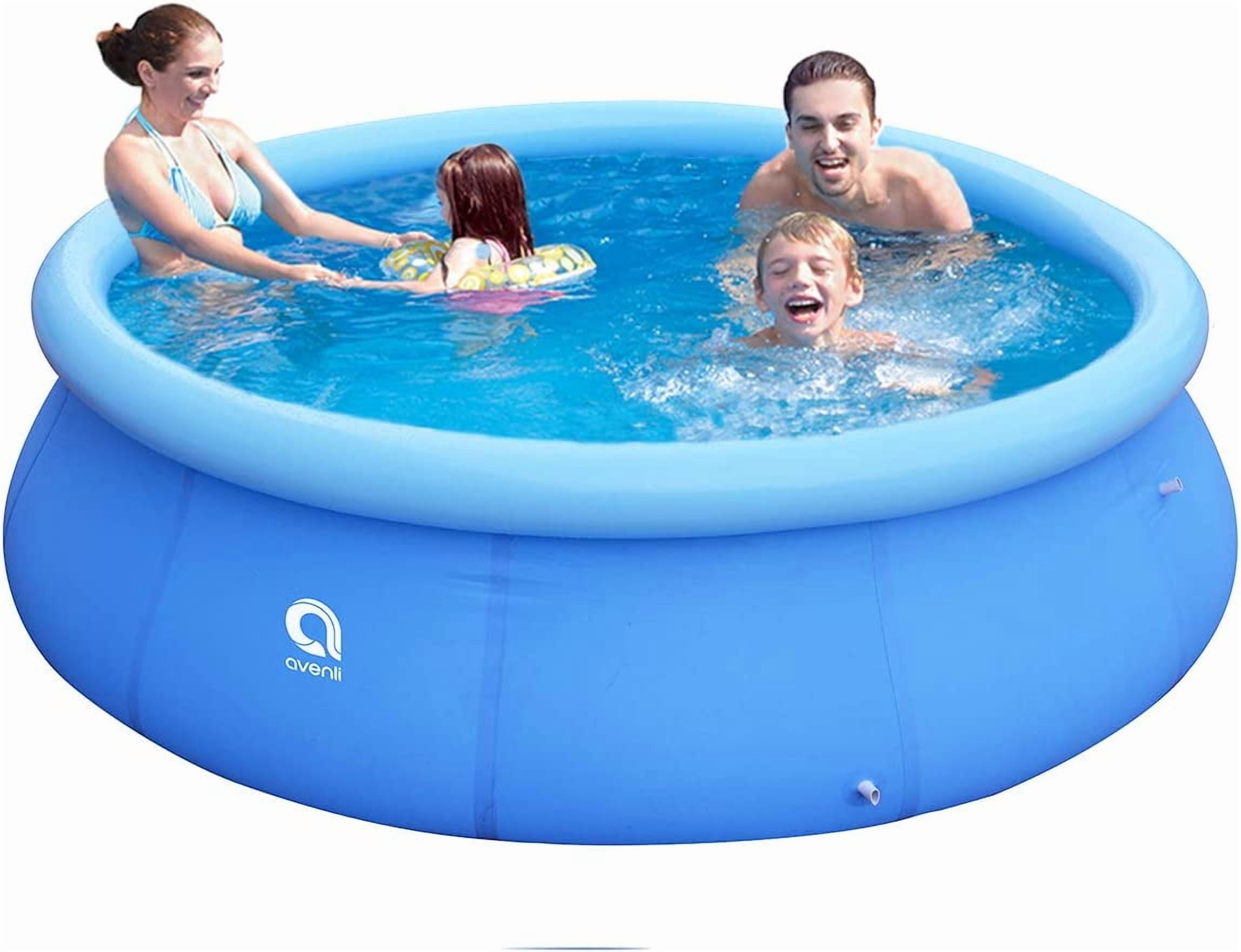 Inflatable Top Ring Swimming Pools for Adults Outdoor Easy to Set Kids ...