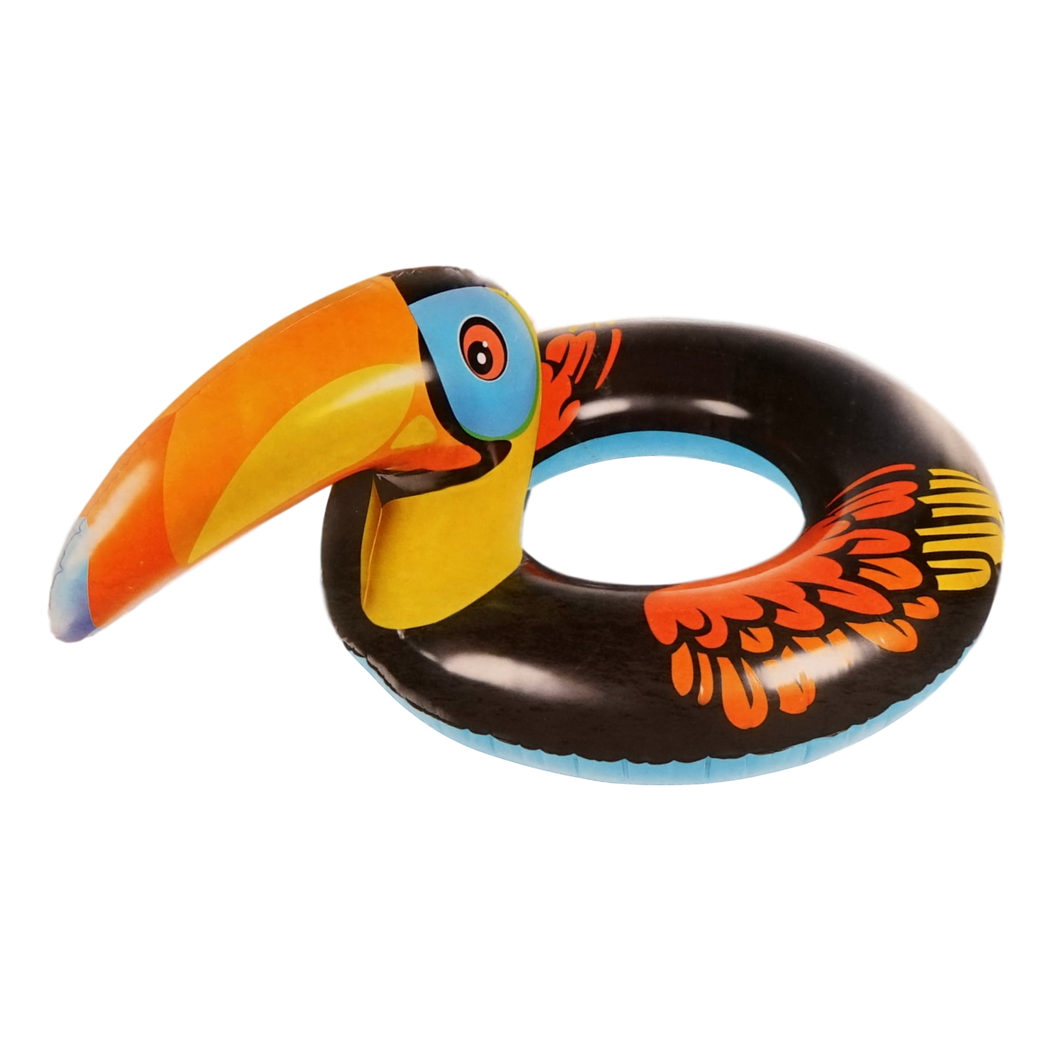 Inflatable Toucan Pool Float (Inflates to over 3.5 ft wide) Vinyl Swim ...