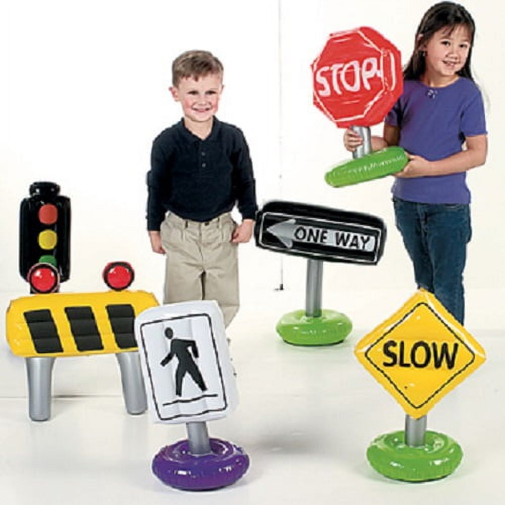 Inflatable Traffic Signs Kids Toys 6pcs - Walmart.com