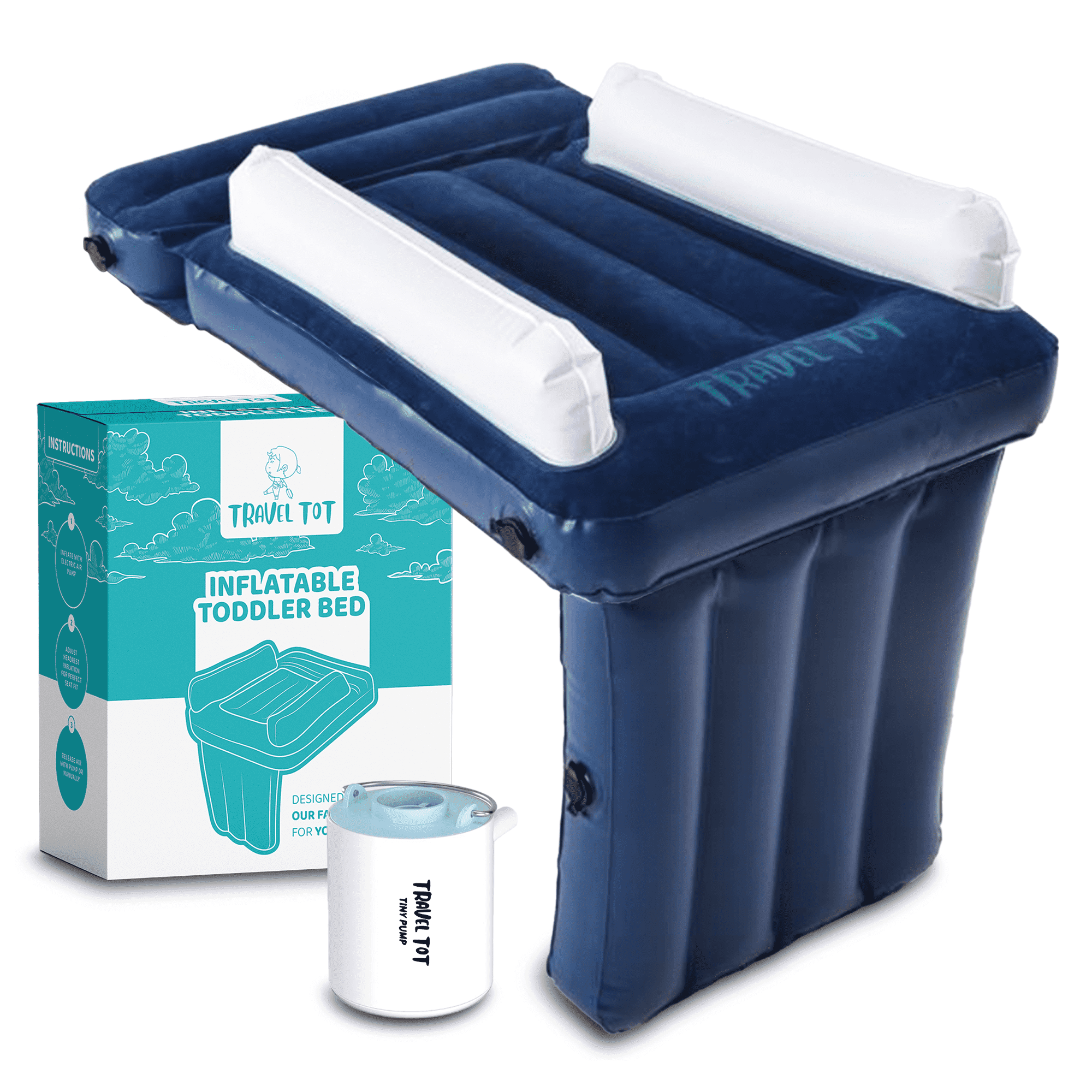 Inflatable Travel Bed with Tiny Electric Pump Designed for Toddlers and ...