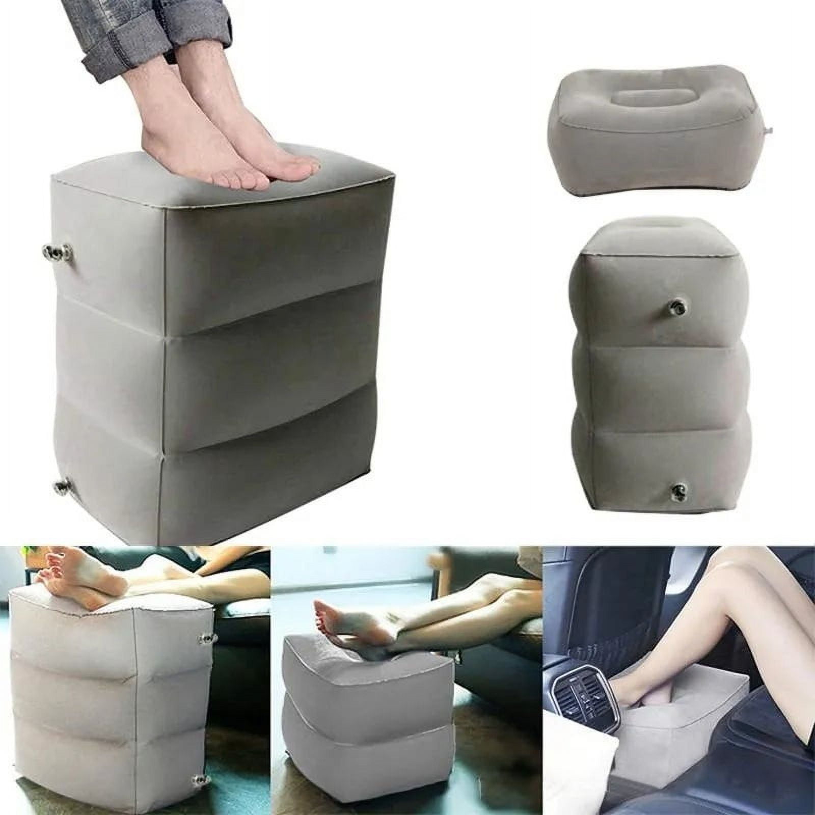 Inflatable Travel Foot Pillow for Car Airplane Office | Portable ...