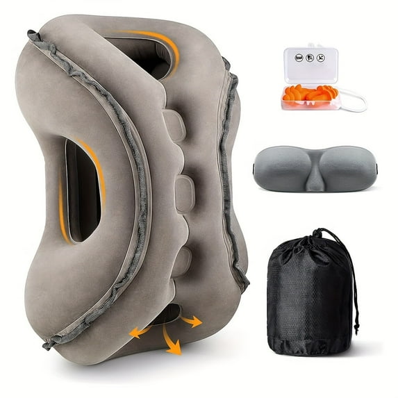 Inflatable Travel Pillow, Multifunction Travel Neck Pillow for Airplane ...