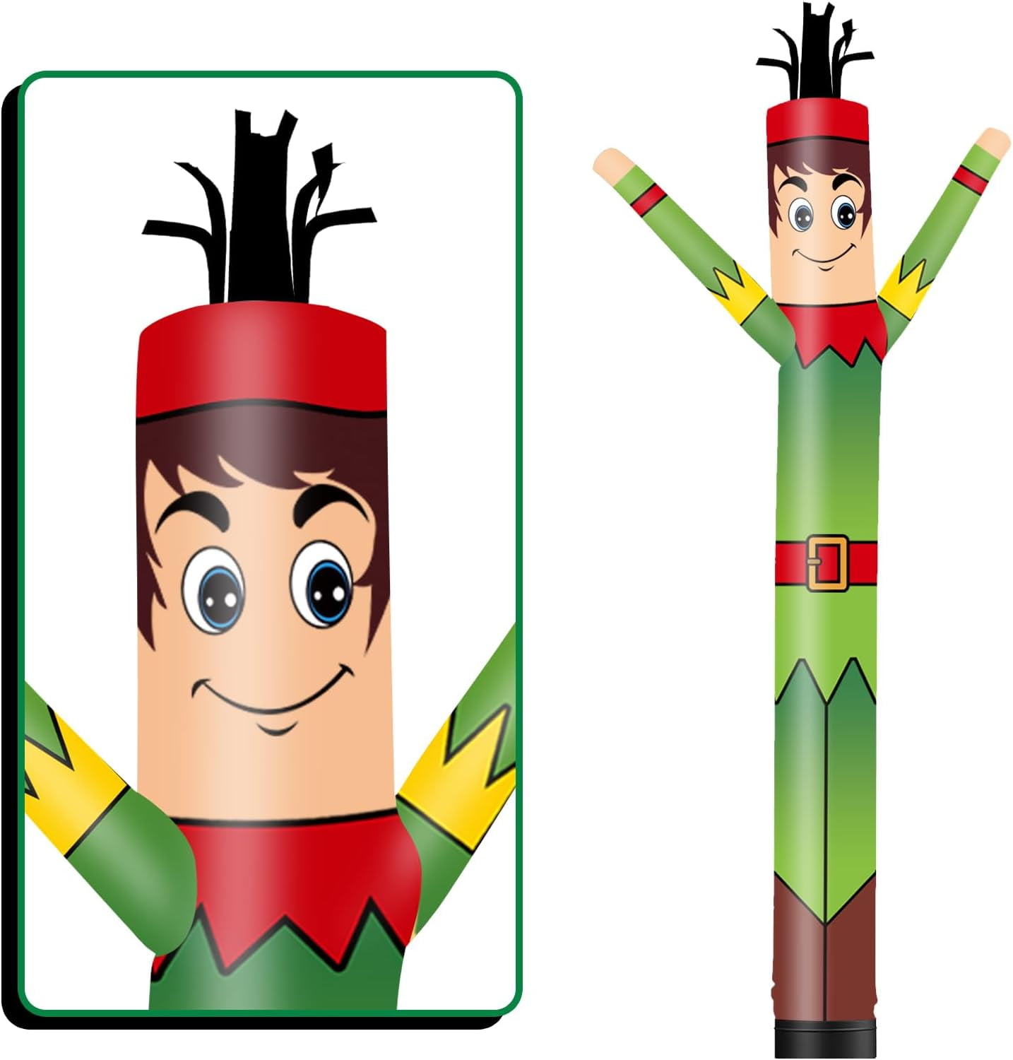 Inflatable Tube Man Elf Wacky Wavy Dancing Guy for Outdoor Decoration ...