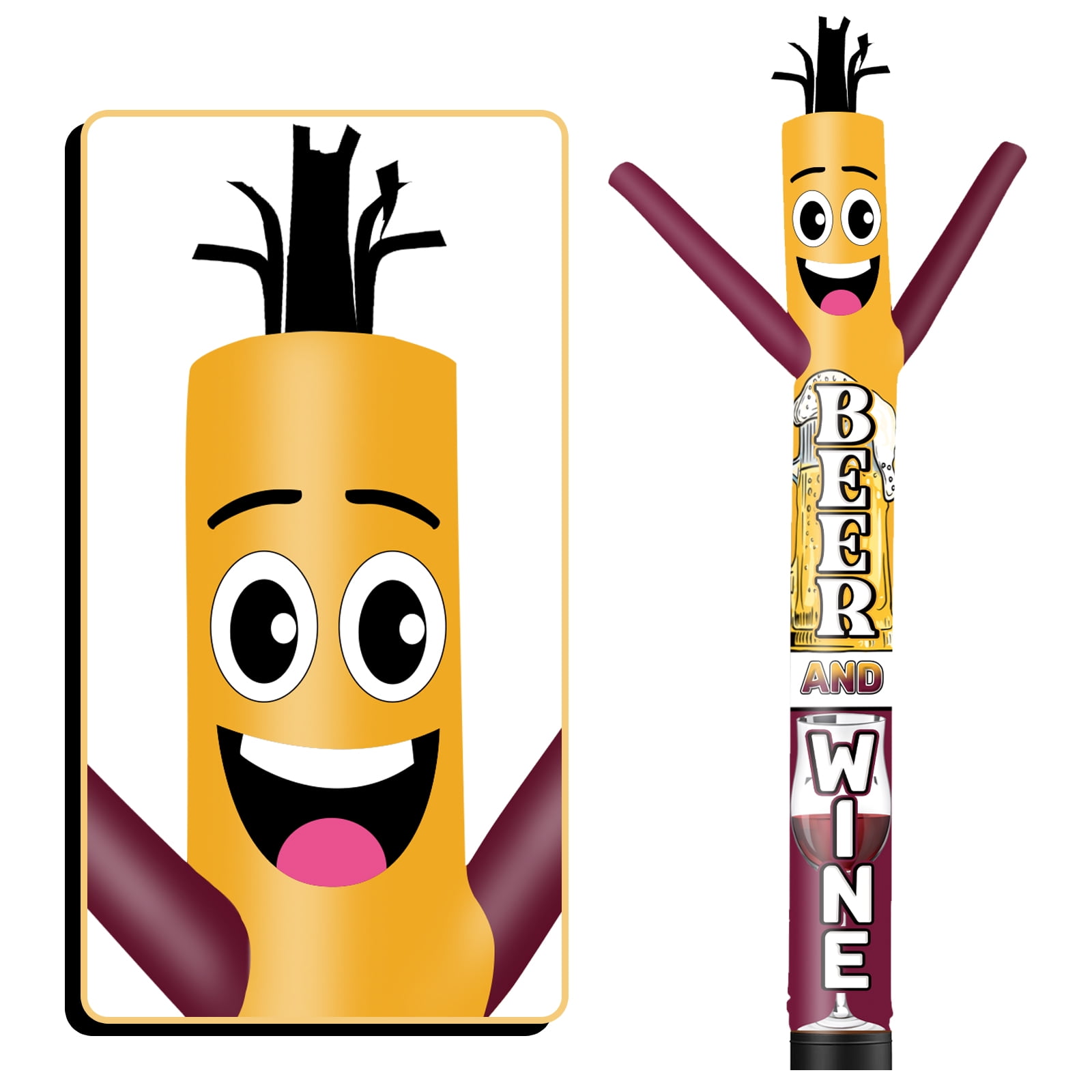 Inflatable Tube Man Wine and Beer Wacky Wavy Dancing Guy for Outdoor ...