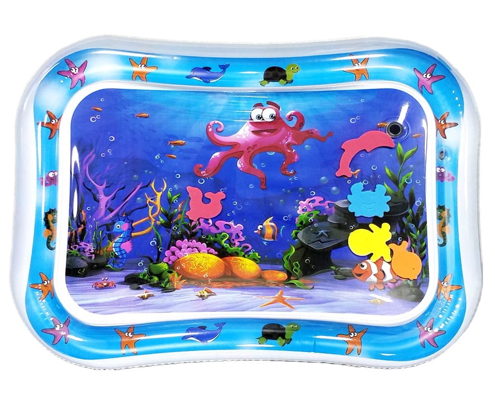 Stashables Baby Playmat, Inflatable Tummy Time Water Splash Activity ...
