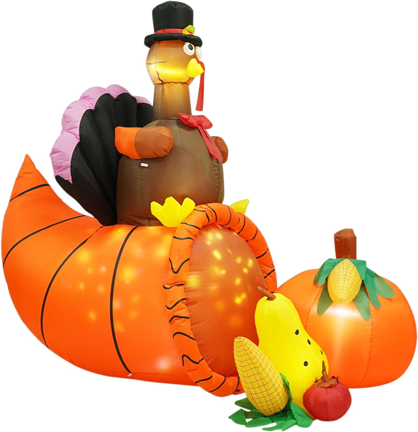 Inflatable Turkey Yard Decorations Thanksgiving Inflatables, 7FT Long ...
