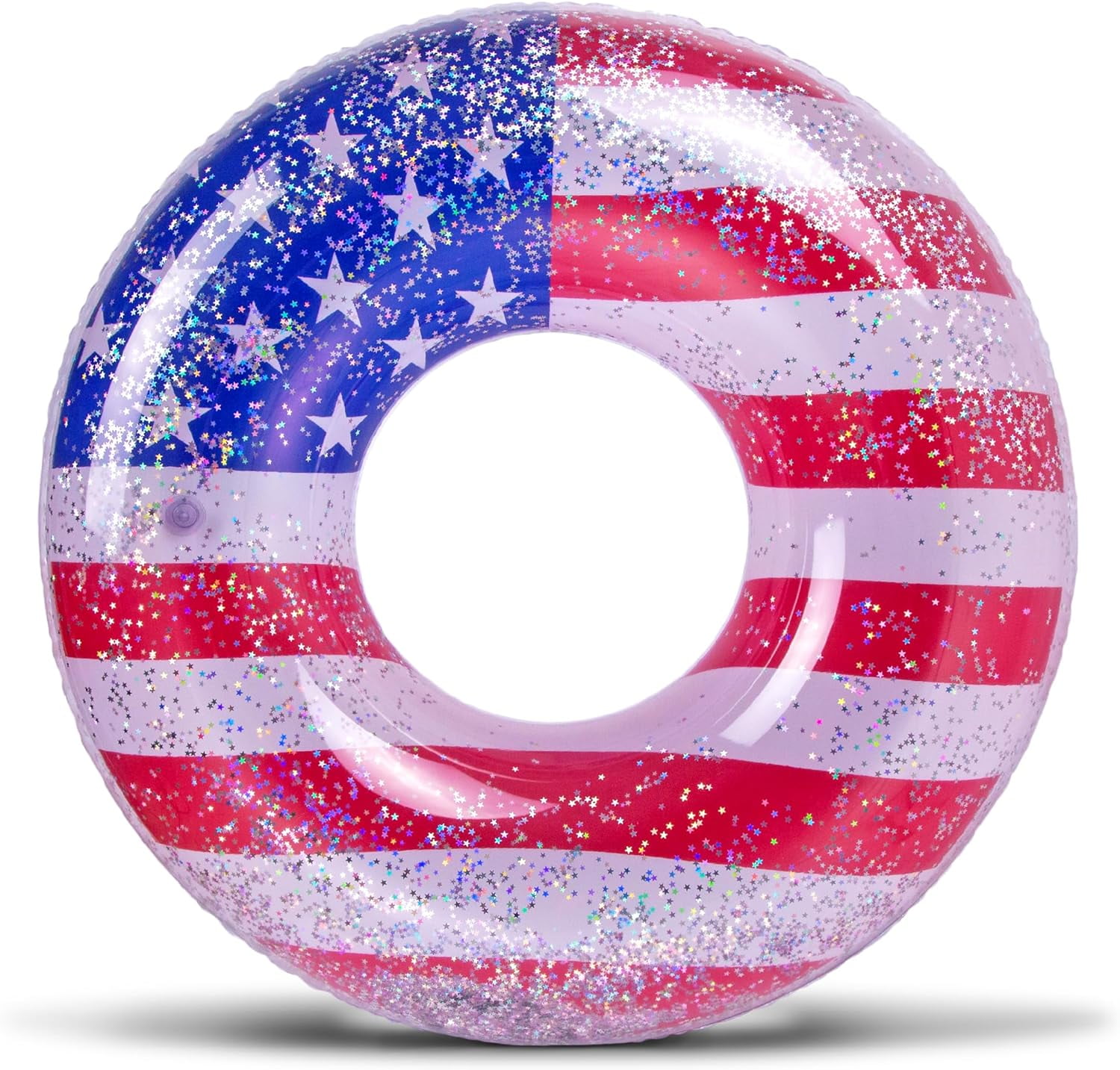 Inflatable USA Pool Float - Luxurious Fun Lounger Filled with Sparkle ...