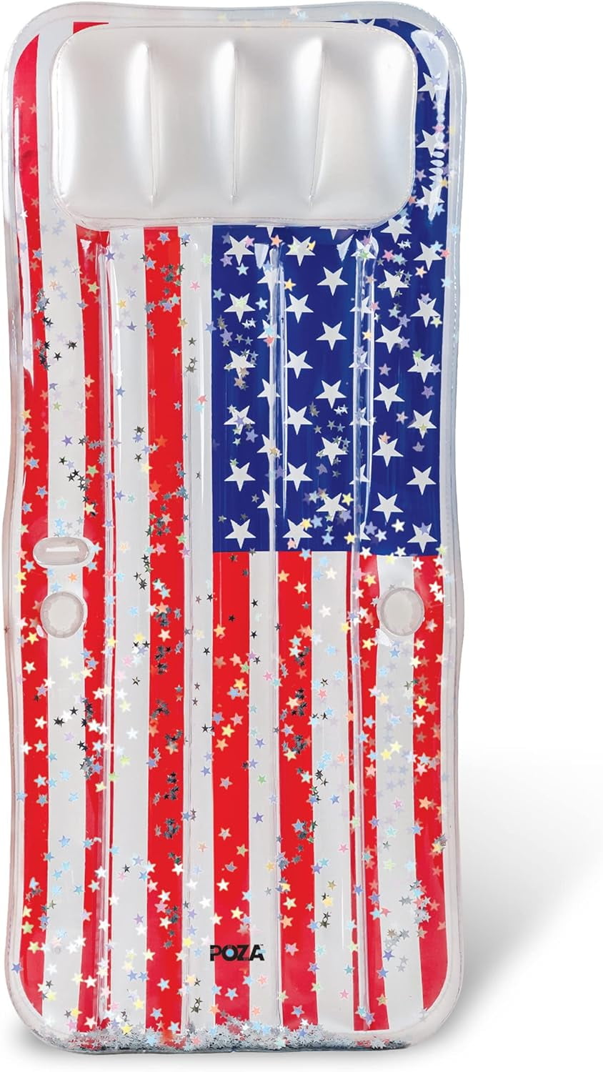 Inflatable USA Pool Float - Luxurious Fun Lounger Filled with Sparkle ...
