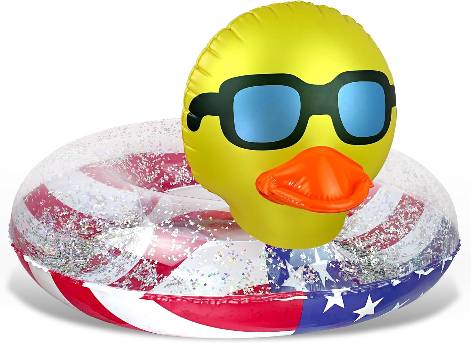 Inflatable USA Pool Float - Luxurious Fun Lounger Filled with Sparkle ...