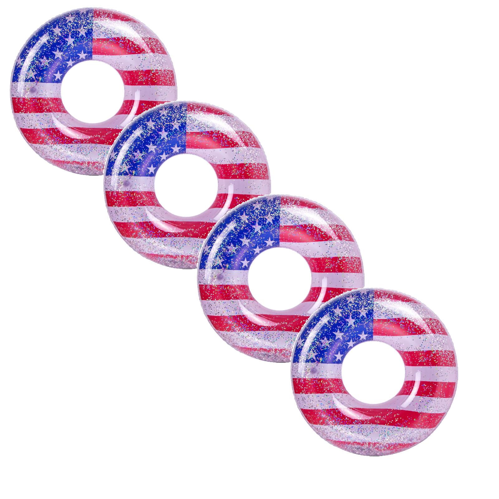 Inflatable USA Pool Float - Luxurious Fun Lounger Filled with Sparkle ...