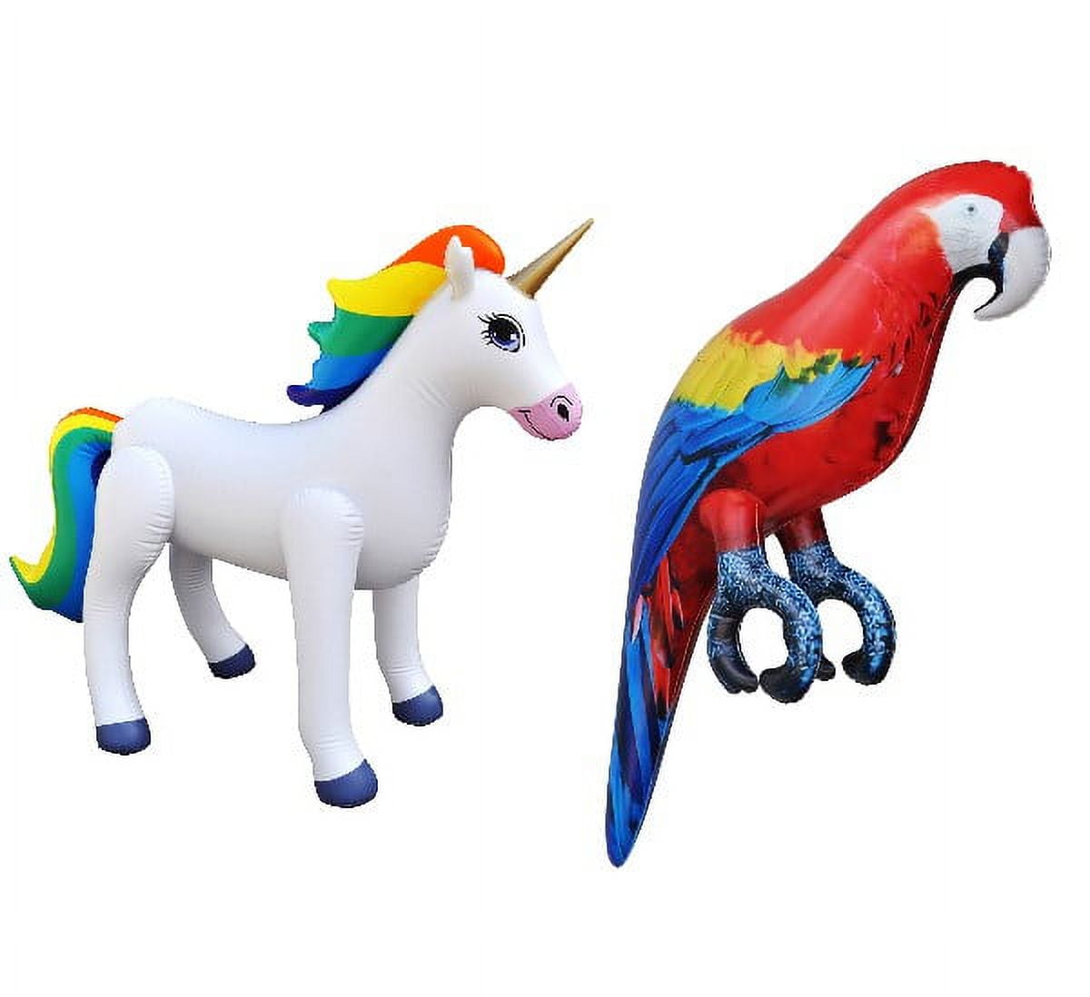 Inflatable Unicorn Parrot Bird Animal Toy Party Gift Kids (UNI+PARROT ...