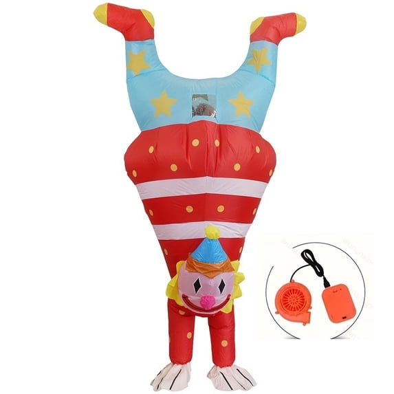 Inflatable Upside-Down Clown Costume - Funny Circus Outfit For Parties ...