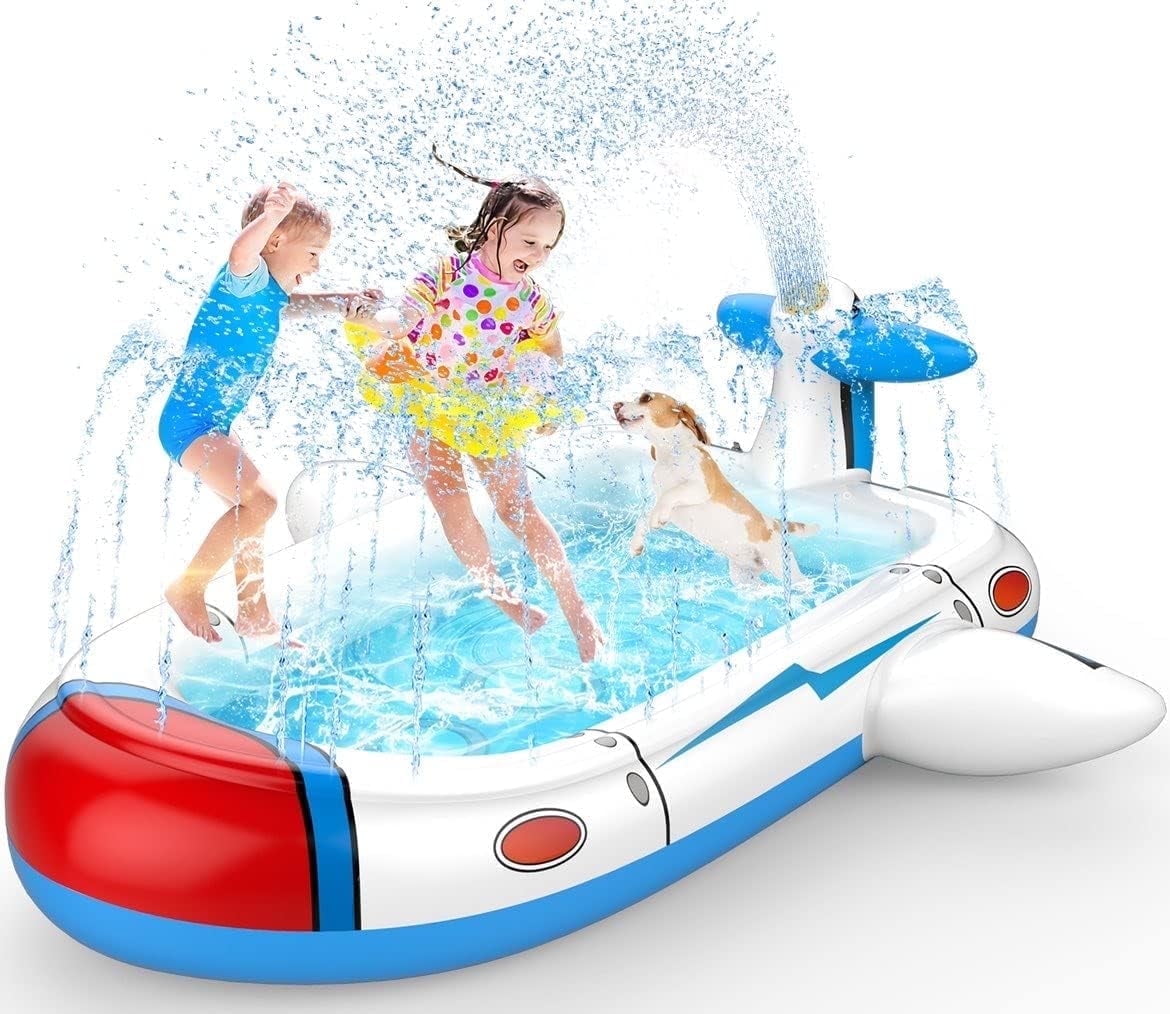 Hiienaa Inflatable Splash Pad for Kids 70 Inches Water Toys Splash Mat ...
