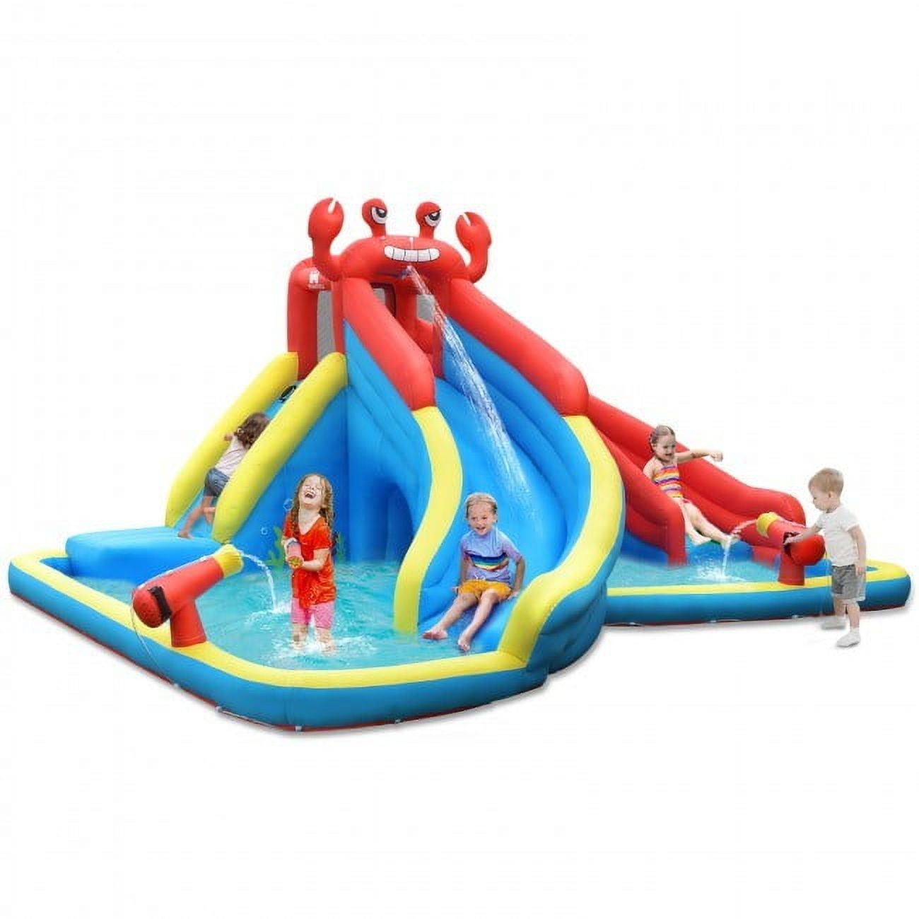 Inflatable Water Slide Crab Dual Slide Bounce House Without Blower ...