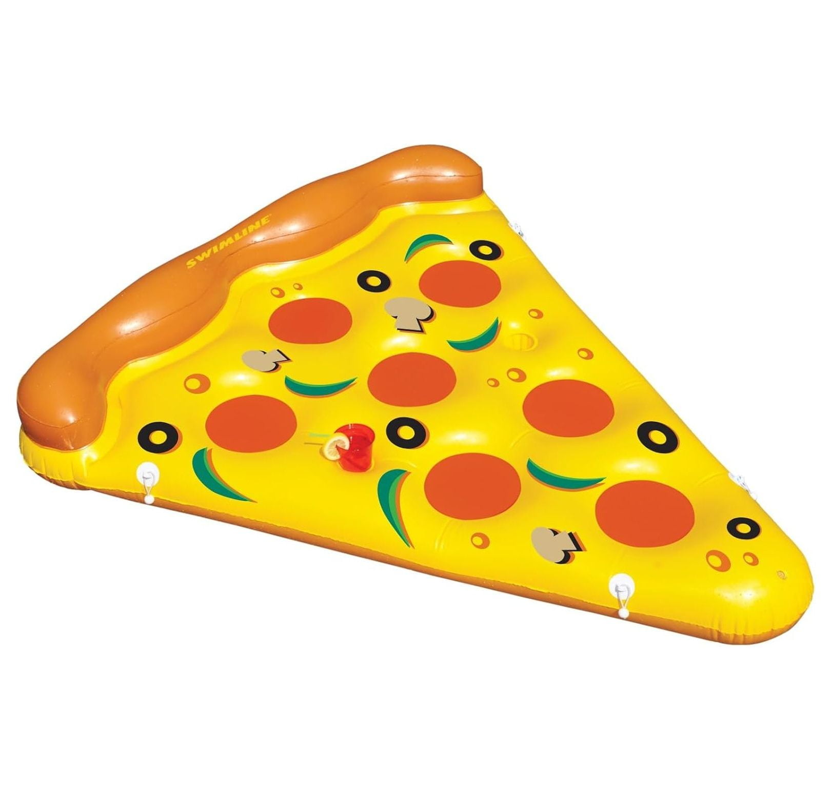 Inflatable Yellow and Orange Pizza Slice Swimming Pool Float Raft - 72 ...