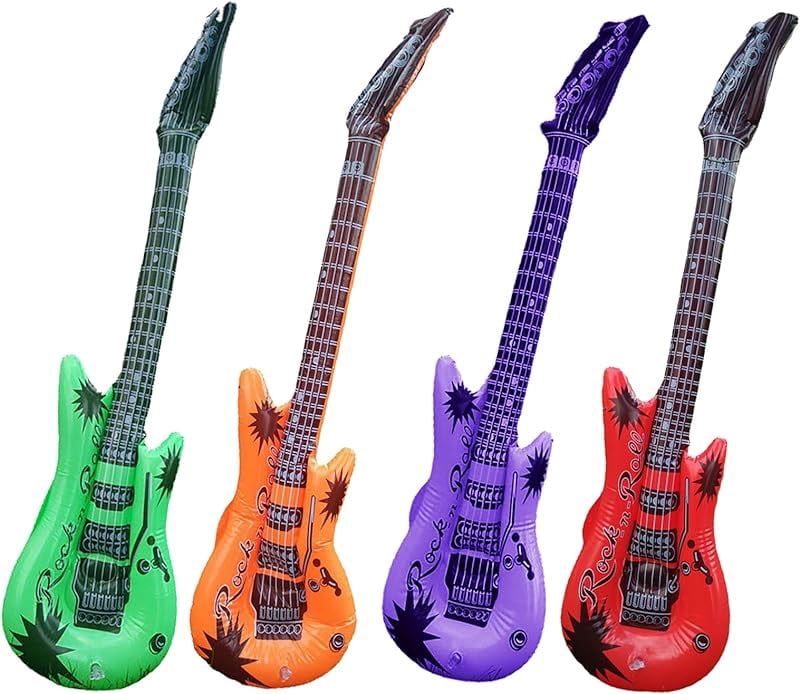 Inflatable guitar, 35inch waterproof flame inflatable guitar, reusable ...