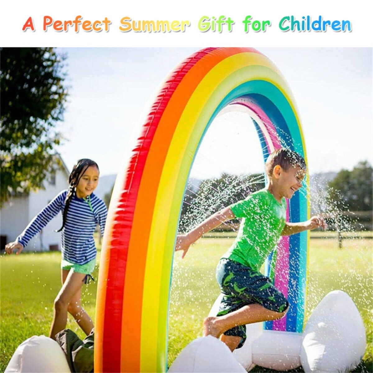 Inflatable rainbow spray water park toy - Walmart.com