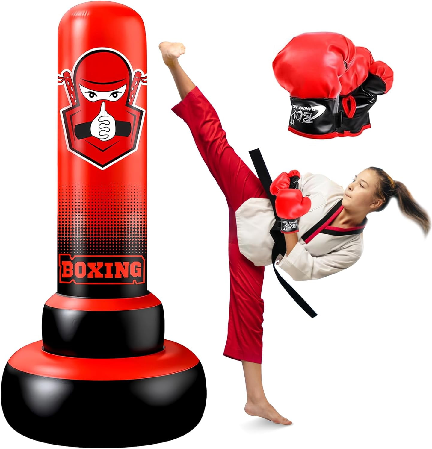 Inflatables Kids Punching Bag Kids Inflatables, 66'' Stable ...