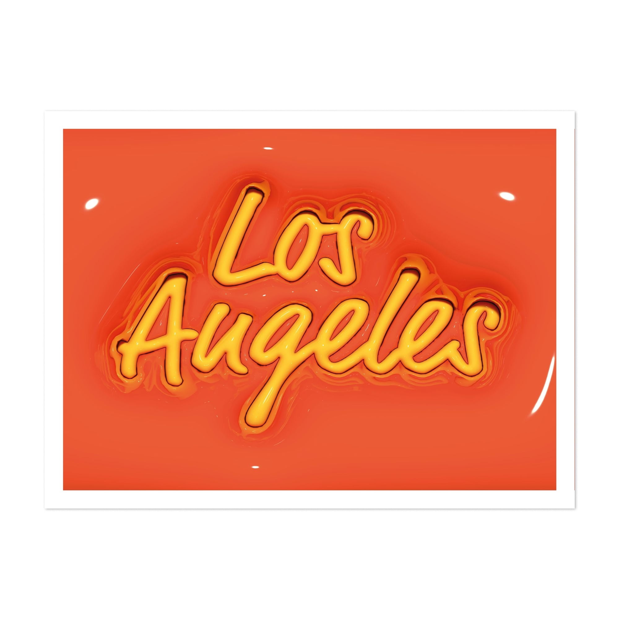 Inflate Los Angeles - Los Angeles California Typography Neon Sign City ...
