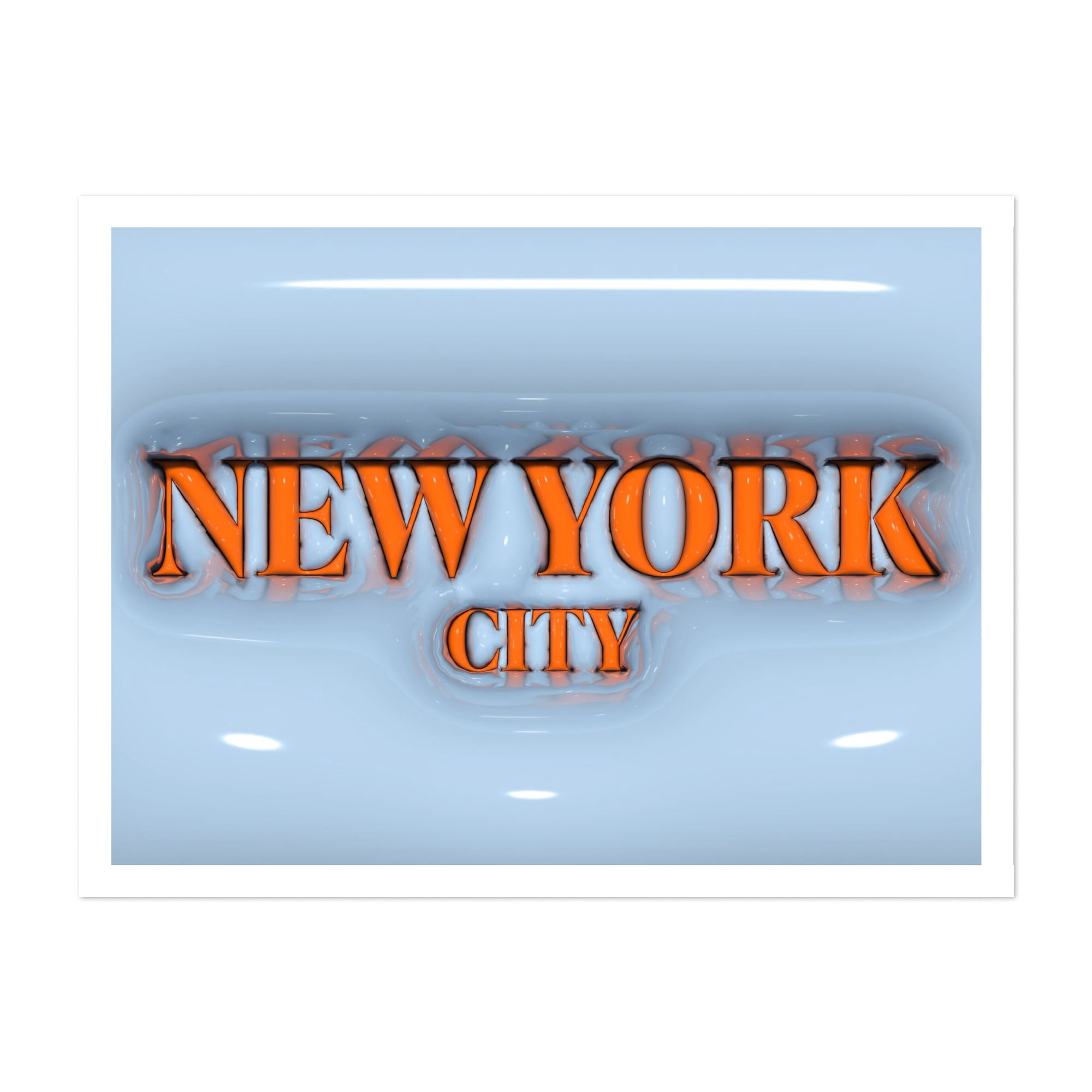 Inflate New York City - Manhattan New York Typography City Modern Art ...