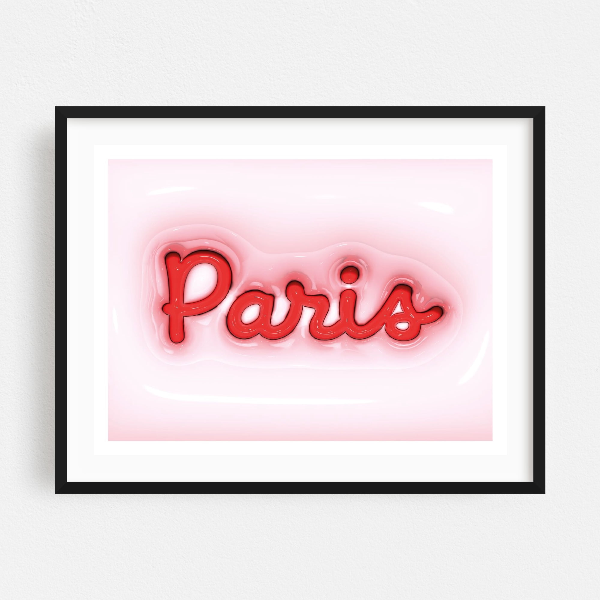 Inflate Paris - Paris Île-de-France France Typography Neon Sign Modern ...
