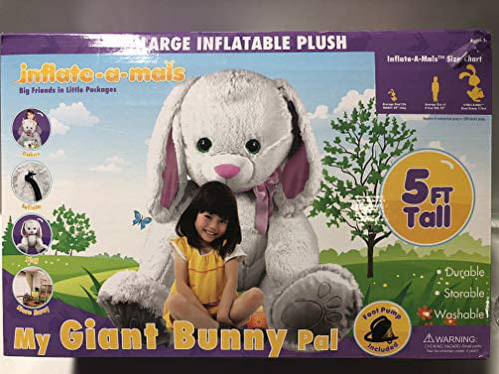 Inflate-a-mals - My Giant Bunny Pal 5ft Tall! - Walmart.com
