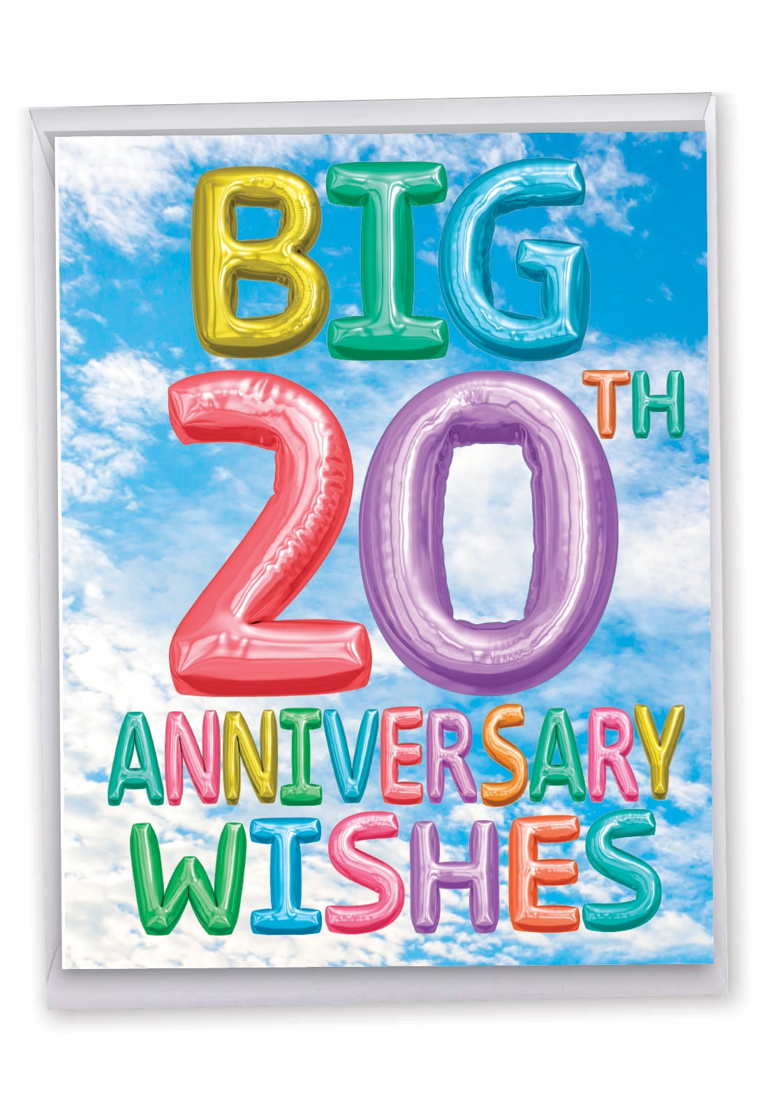 Inflated Messages Milestones 20 Milestone Anniversary Card - Walmart.com