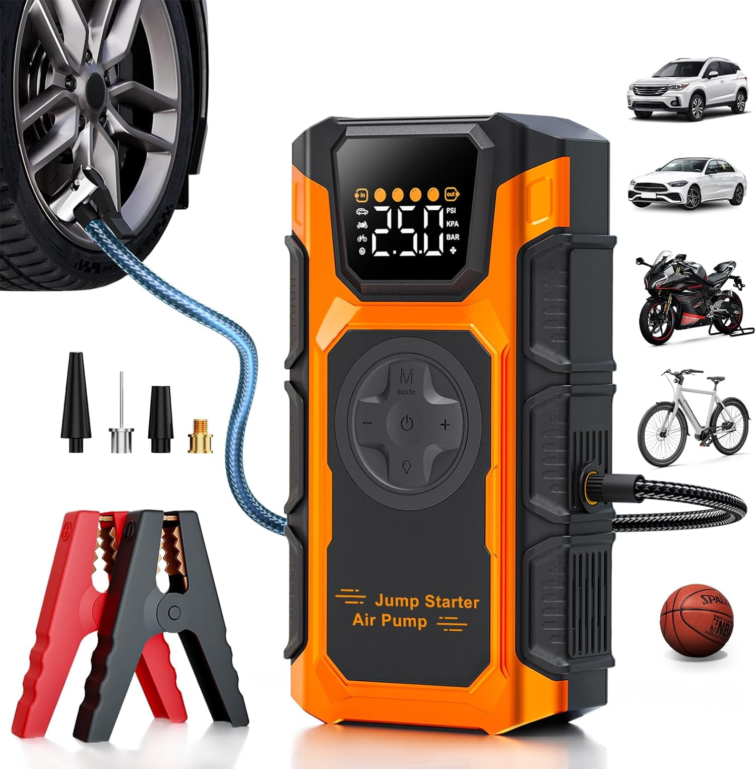 Inflator Portable Air Compressor, 150 PSI Cordless Mini Air Pump for ...