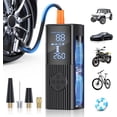 Inflator Portable Air Compressor, 180PSI Cordless Air Pump with Digital Gauge, Light and Shut ...
