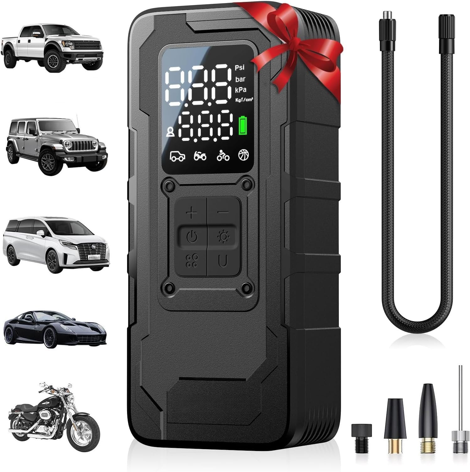 Inflator Portable Air Compressor - 4X 160 PSI Portable Air Pump for ...