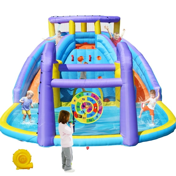 HNH Oversized Infltable Water Slide, Large Water Bounce House with 750W ...