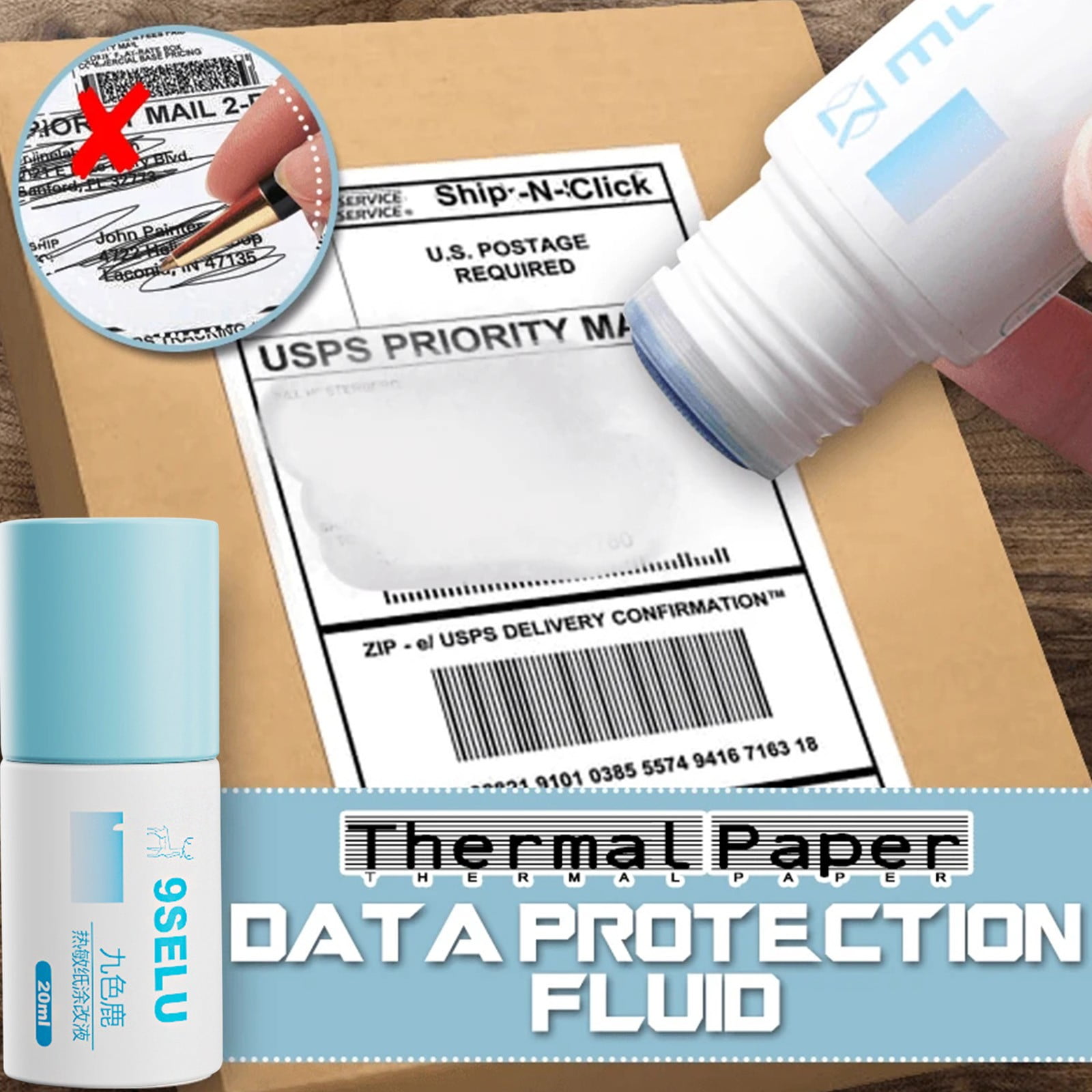 Information Anti-Leakage Protection Thermal Paper Correction Fluid 20Ml ...