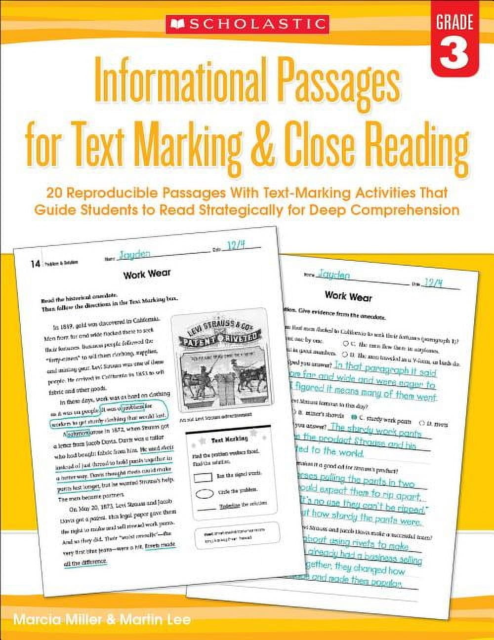 Informational Passages for Text Marking Informational Passages for Text ...