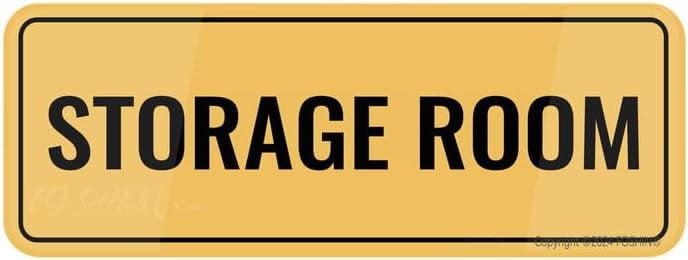 Informative Acrylic Plastic Sign Storage Room Sign 10"X 3" In Sign Self ...