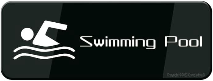 Informative Acrylic Plastic Sign Swimming Pool Sign 9"X 3" In Sign ...