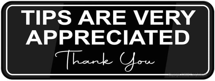 Informative Acrylic Plastic Sign Tips Very Much Appreciated Thank You ...