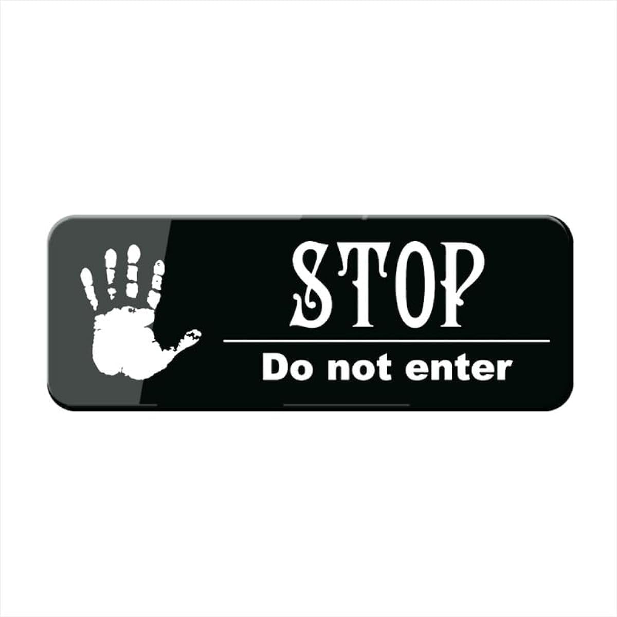 Informative Stop Do Not Enter Plaque Stop Sign 10X3Inch With Symbols ...